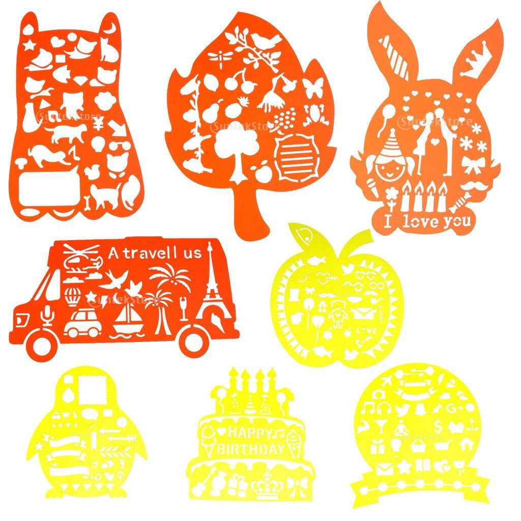 Spot personalized shape drawing stencil ruler cartoon theme lace ...