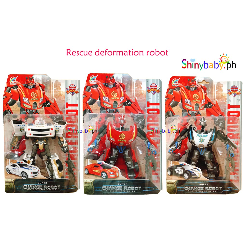 Rescue deformation robot toy Robot transform car toy | Shopee Philippines