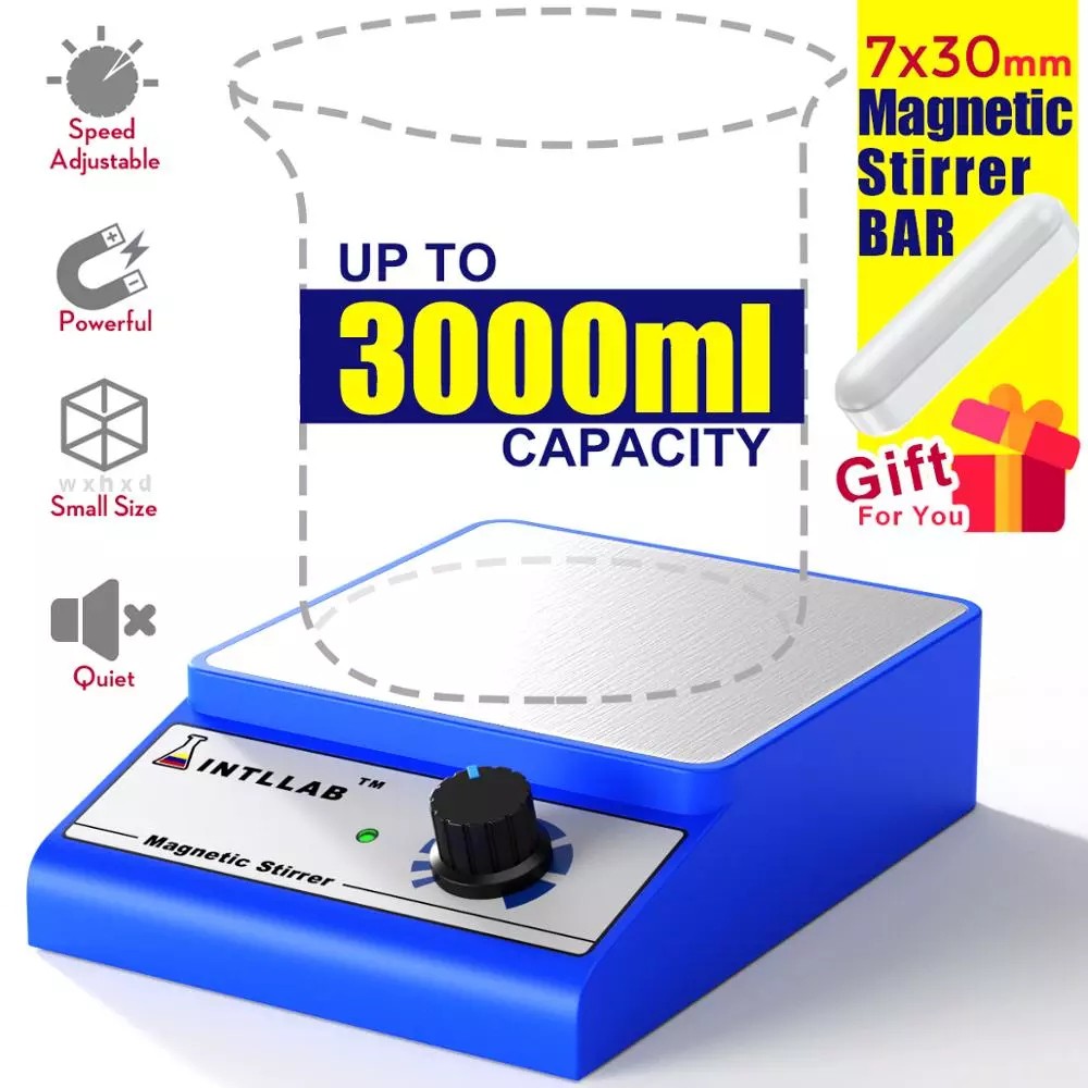 Magnetic Stirrer Mixer Machine with Stir Bar Laboratory 3000ml Capacity ...