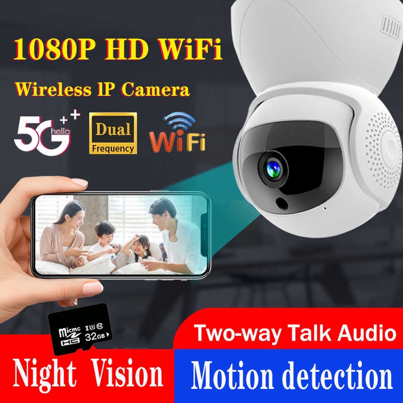 CCTV Camera 2.4G and 5G Wifi IP Camera 1080P Home Security Surveillance ...