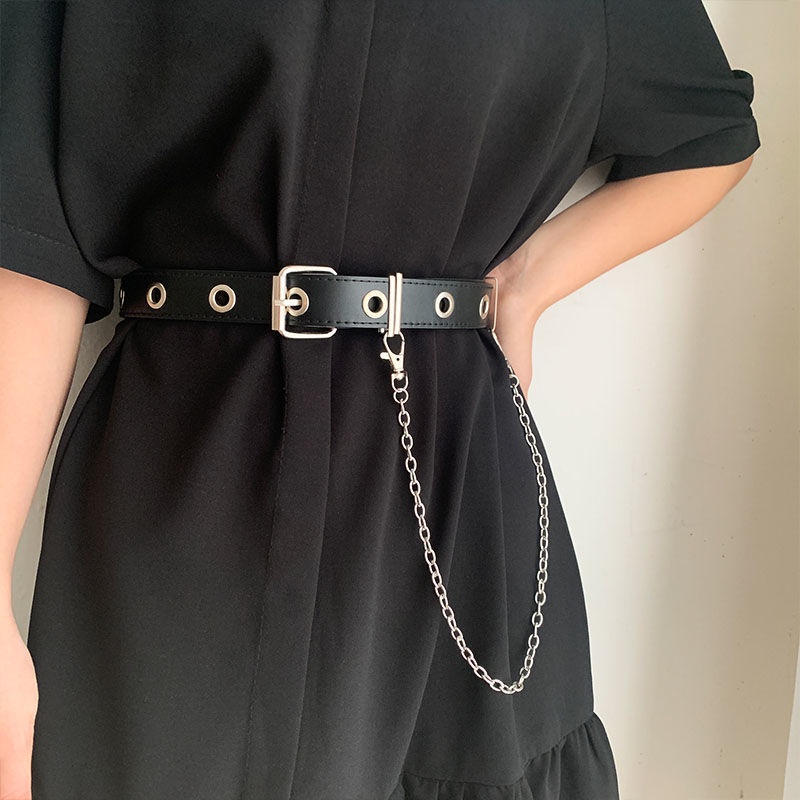 Y2k JK Girls Punk Street Butterfly Belt Waist Chain Women Pants Skirt ...