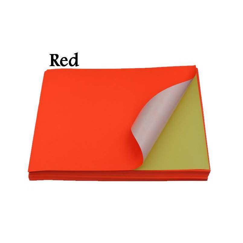 A4 fluorescent color Sticker Paper inkjet laser printing / Sticker ...