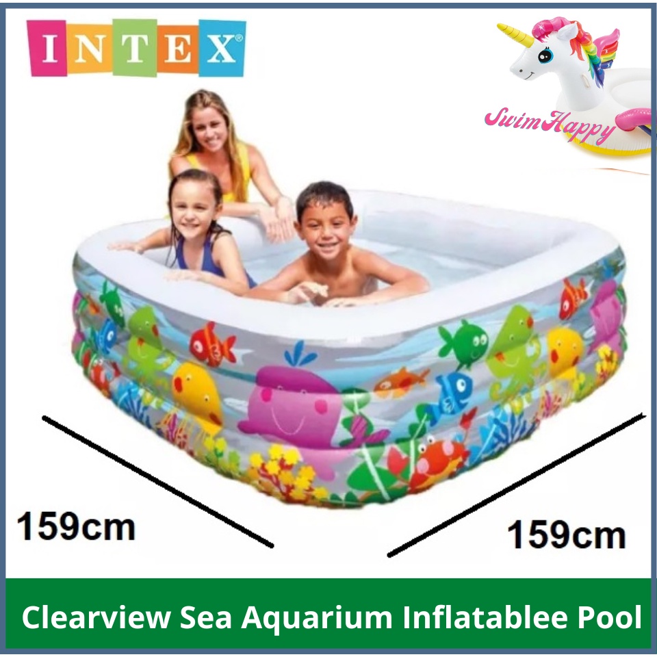 Giant INTEX 57471 Clearview Sea Aquarium 159x159x50cm Inflatable ...