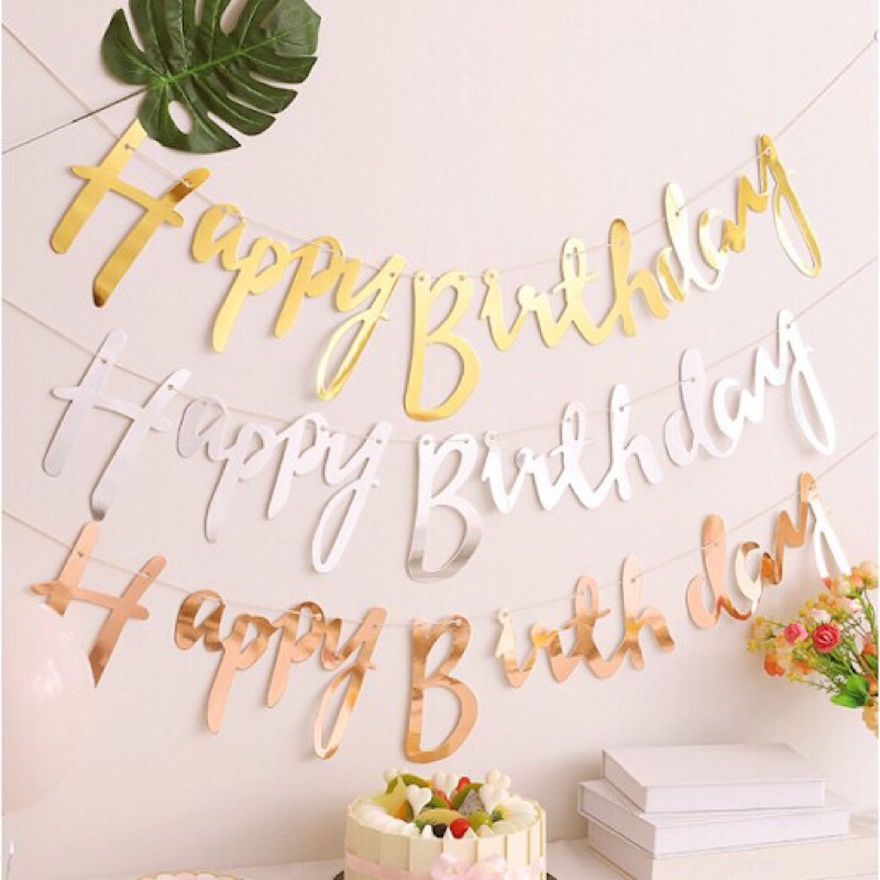 Happy Birthday laminated string for Birthday decoration | Shopee ...
