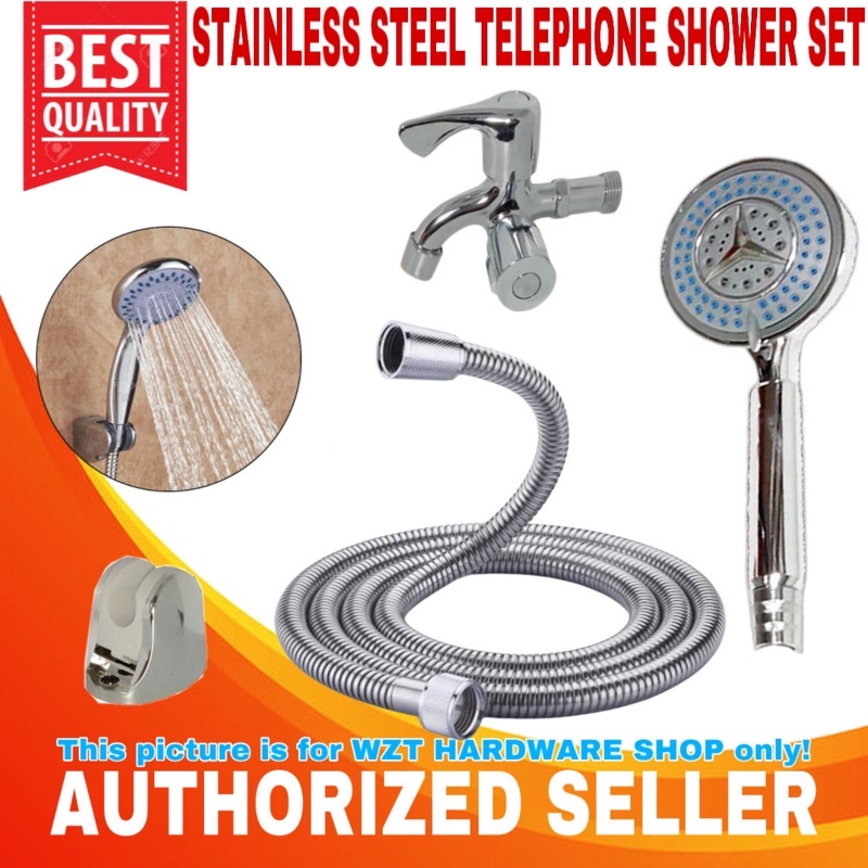 SUS 304 Stainless Steel Telephone Shower Set with Hose,shower holder ...