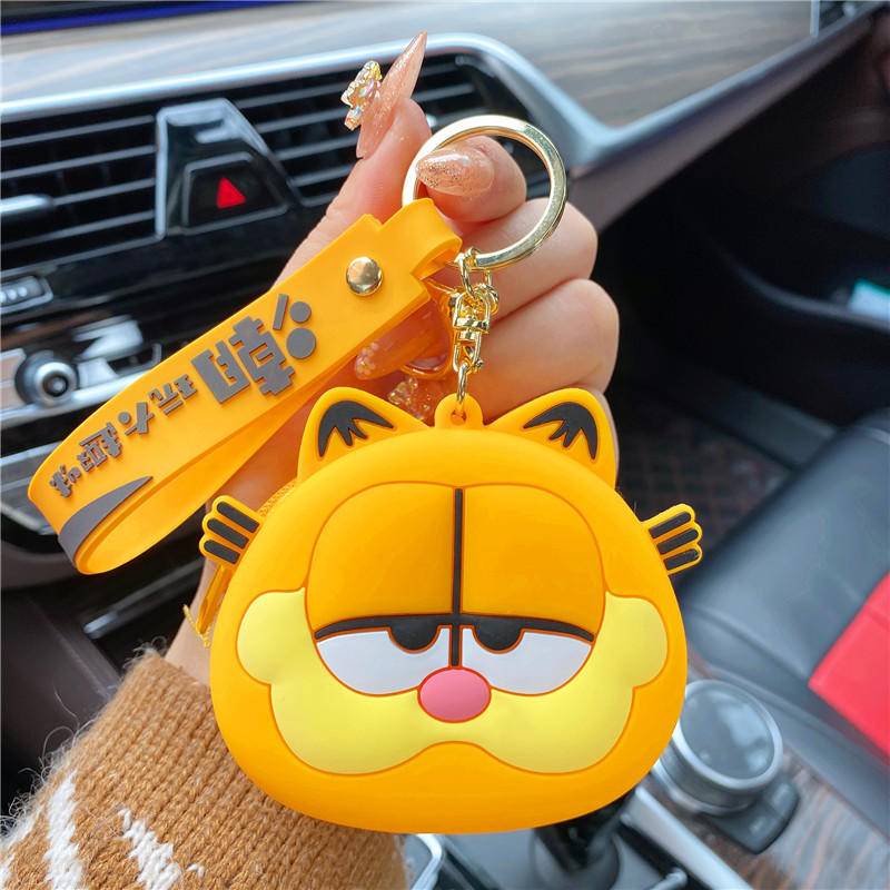 Dolodo Silicone Cartoon Mini Coin Purse Garfield Portable Headphone ...