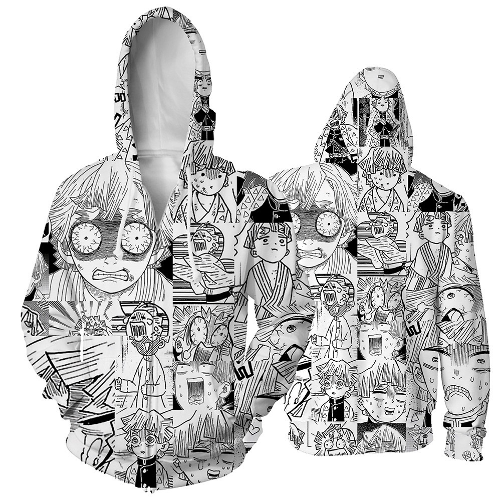 Demon Slayer Zipper Hoodie Kimetsu no Yaiba Anime Jacket 3D Print ...