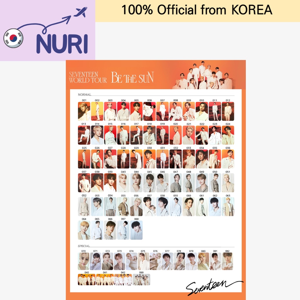 Seventeen photocard [Be The Sun] World tour MD trading card | Shopee ...
