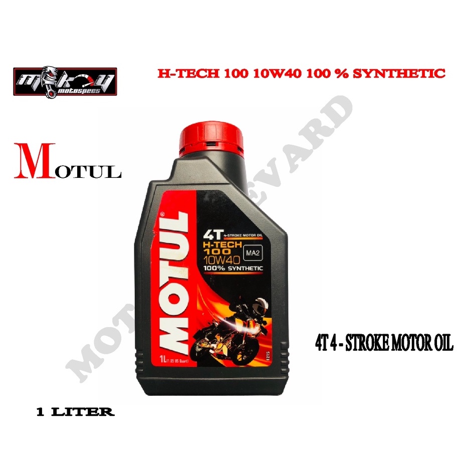 MOTUL H-TECH 100 OIL 10W40 100% SYNTHETIC 1 LITER | Shopee Philippines