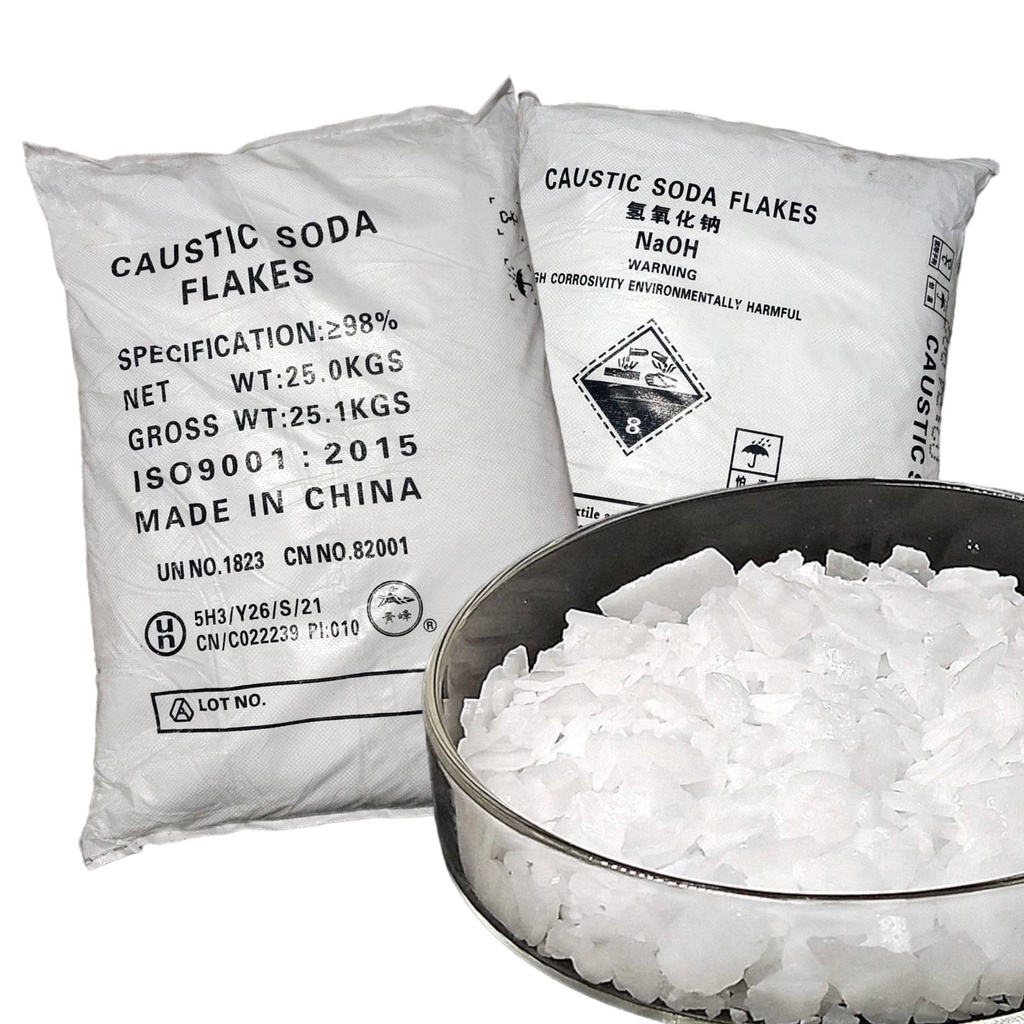 Caustic Soda Sodium Hydroxide Flakes 25kg | Shopee Philippines