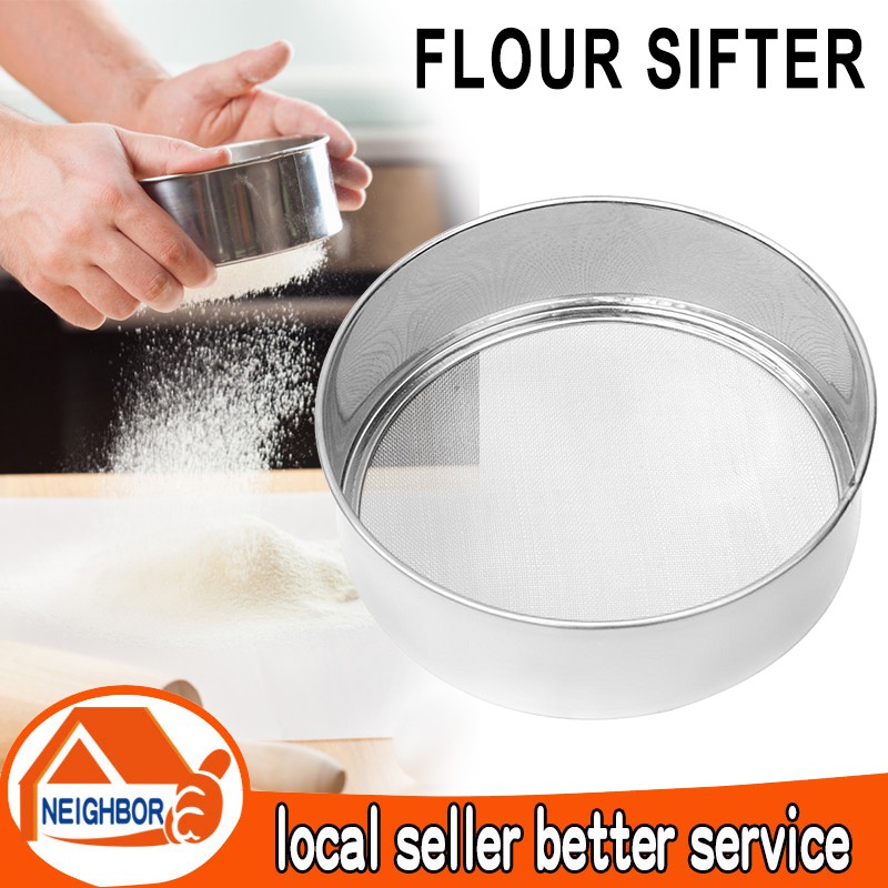 【In Stock】 Ultra-fine Stainless Steel Sifter Flour Thickening Powder ...