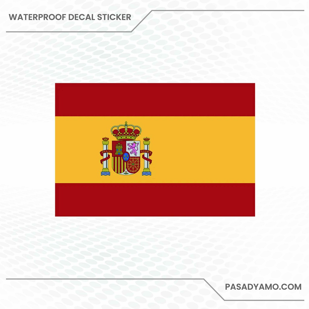 Spain Flag Decal Sticker for Cars Motorcycles Helmets Laptops Tumblers ...
