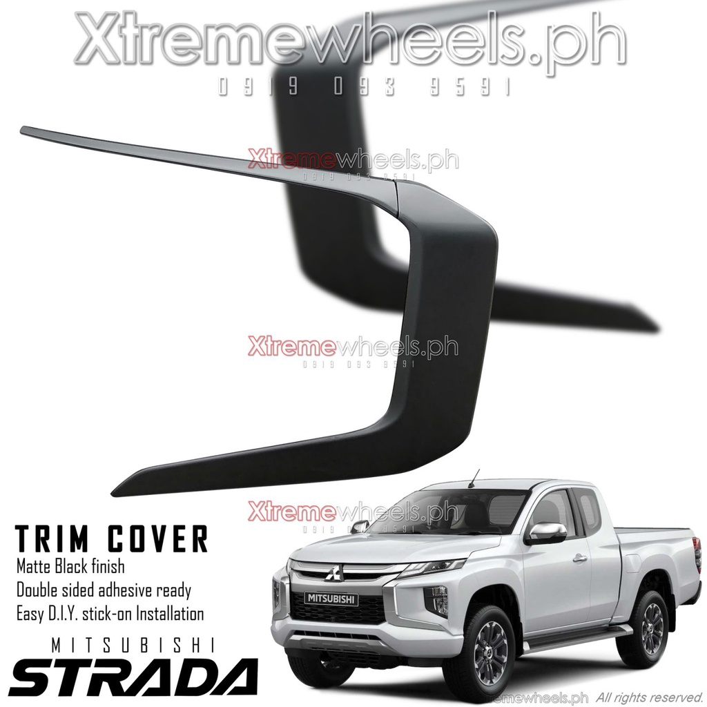 Mitsubishi Strada 2019 to 2023 Front side Grill / Grille Cover Matte ...