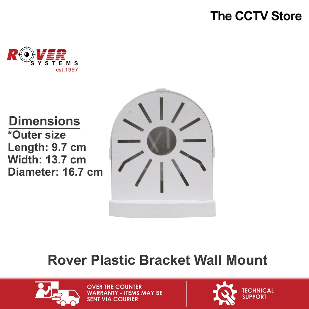 Rover Systems Plastic CCTV Bracket Wall Mount 9.7x13.7x16.7cm L Type ...