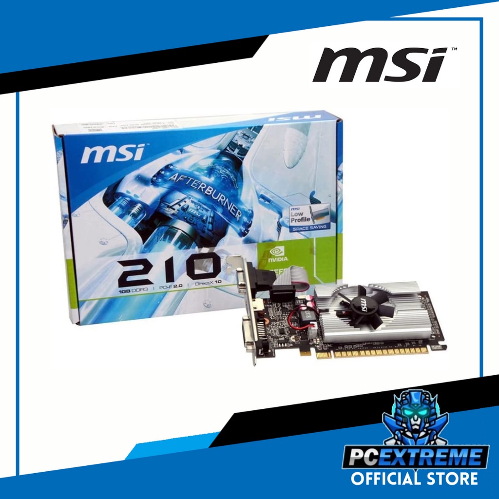 MSI GEFORCE N210 1GB DDR3 LOW Profiles N210-MD1G/D3 Graphics Card Dual ...