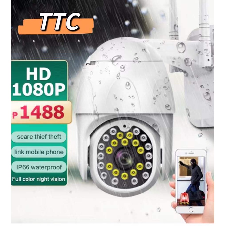 TTC# V380 Pro CCTV camera outdoor cctv With LED light cctv camera ...