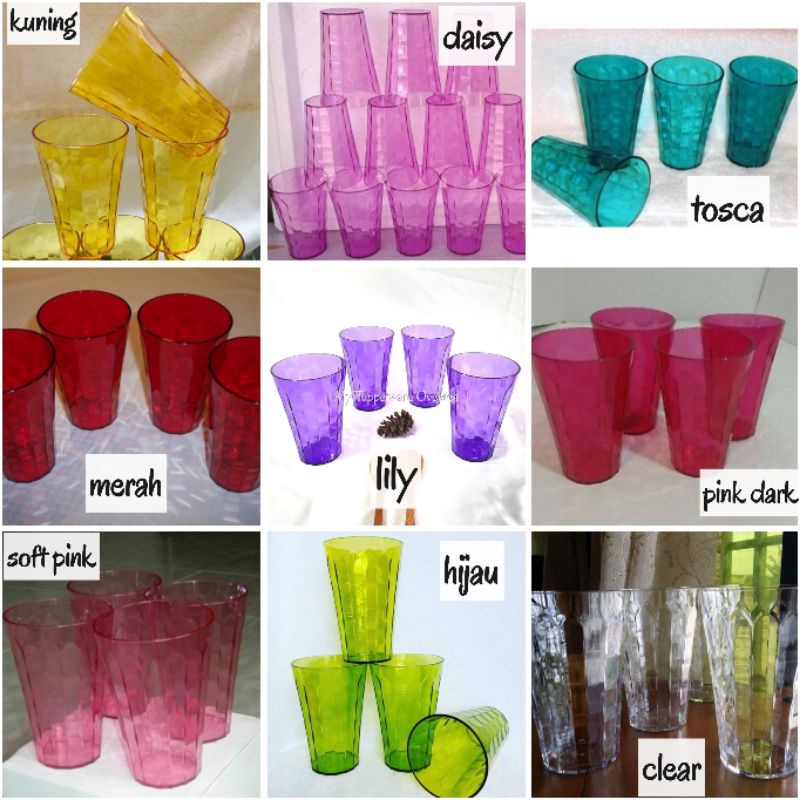 Tupperware Prism Glass Tumbler Gelas prisma | Shopee Philippines