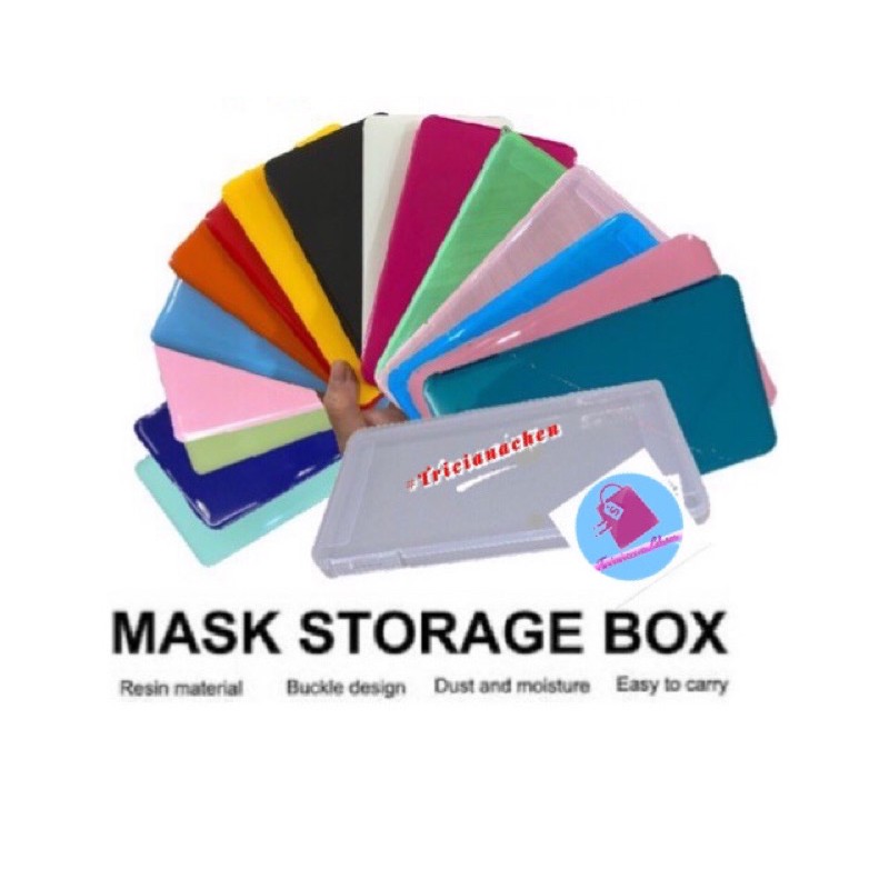 SALE ! On Hand Face mask Case Assorted Color Mask storage | Shopee ...