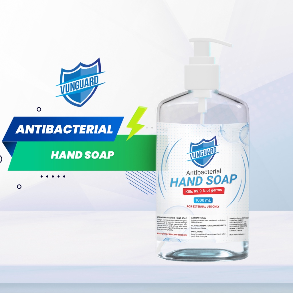 VUNGUARD GERM FIGHTING ANTI-BACTERIAL LIQUID HANDSOAP 1000ML PUMP ...