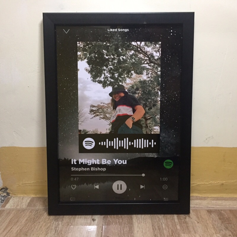 SPOTIFY FRAME (with BACKGROUND pic or plain BLACK) | Shopee Philippines