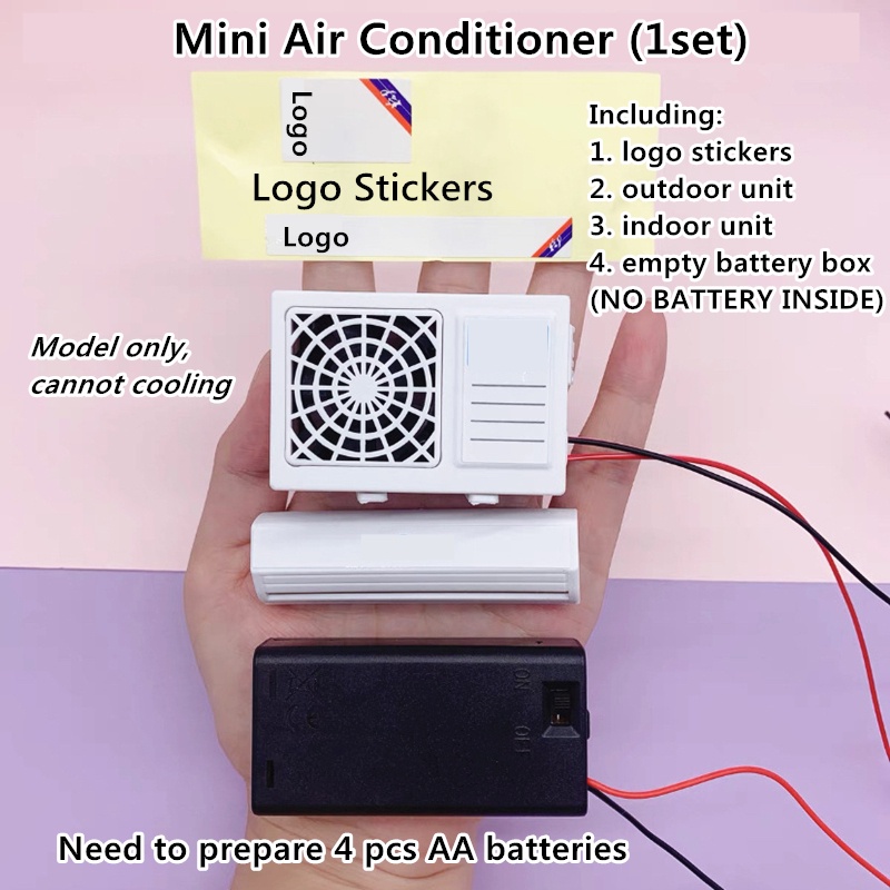 1:12 Dollhouse Accessories Mini Electric Fan/ Air Conditioner Doll ...