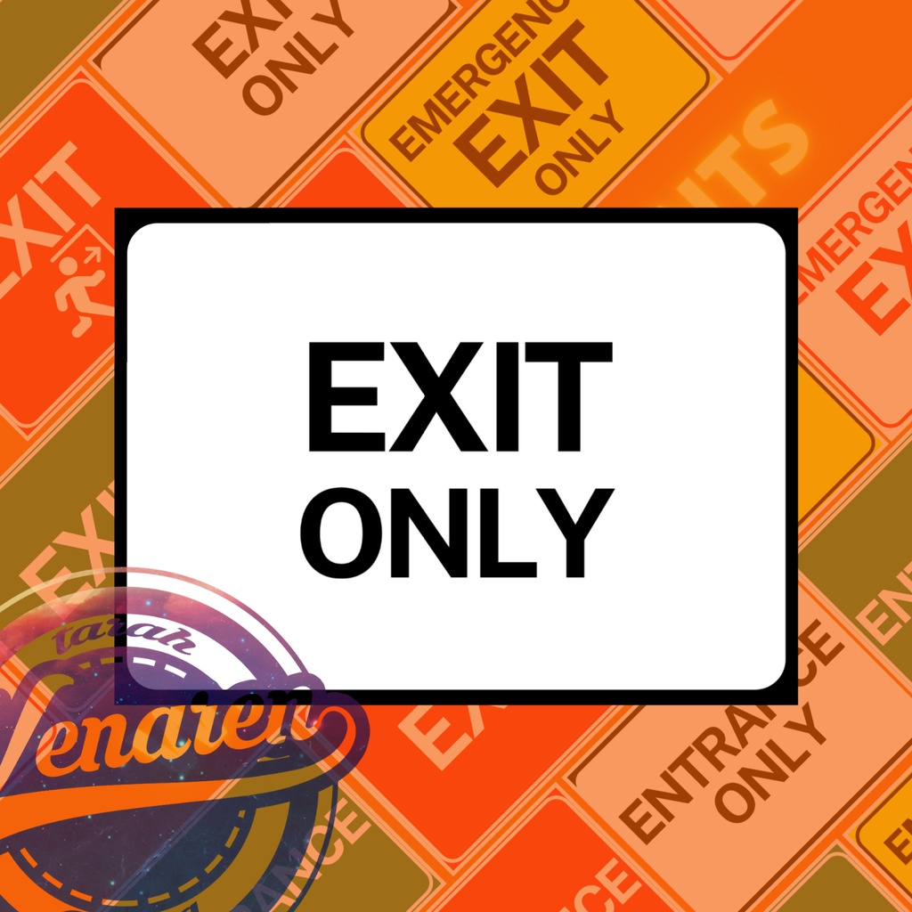 ENTRANCE EXIT ONLY EMERGENCY EXIT Laminated Sign Board A4 Signage ...