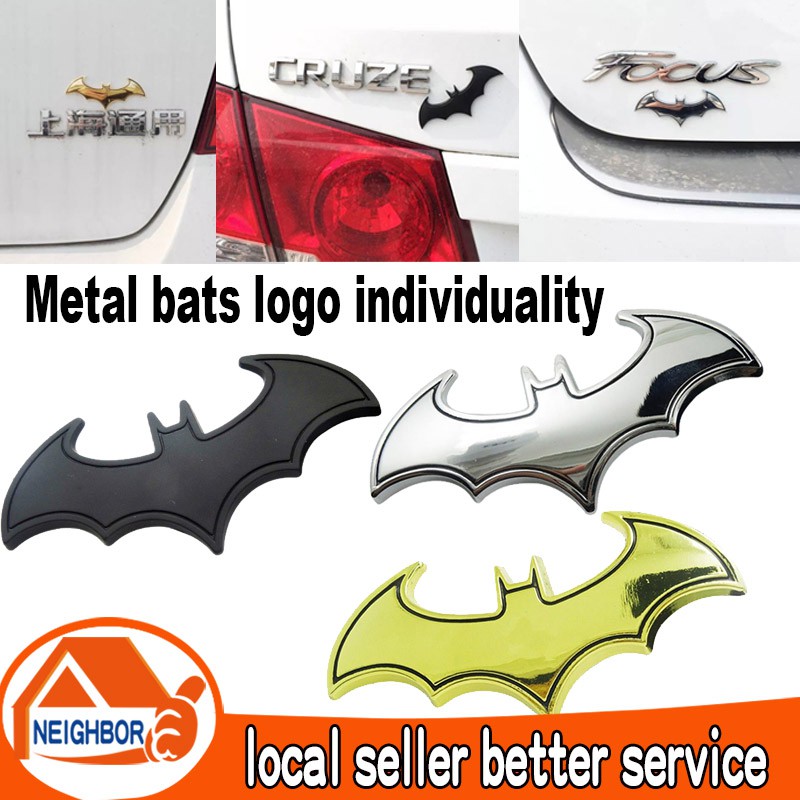 【In Stock】3D Metal Bats Car stickers metal car logo badge badge Last ...