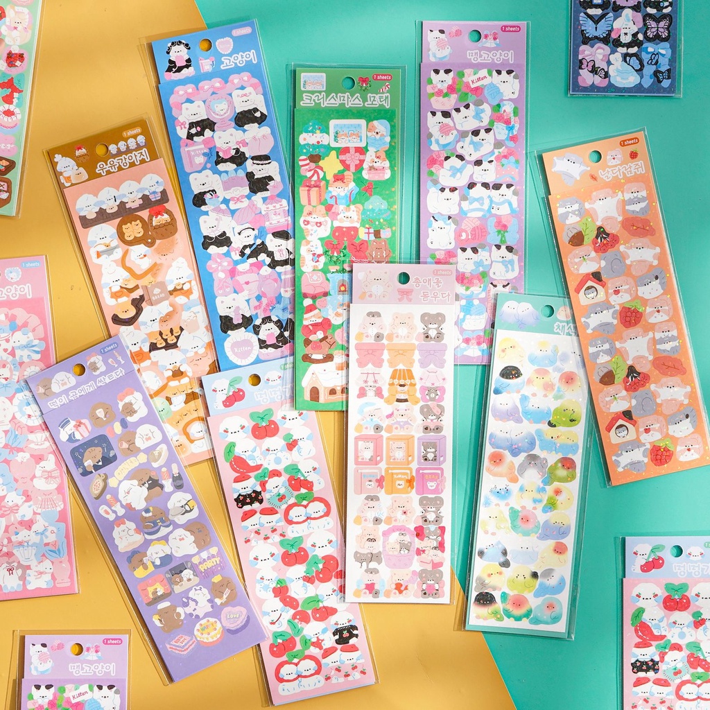 imoda PVC Animal Stickers Cute Cartoon Scrapbooking Ins Style Material ...