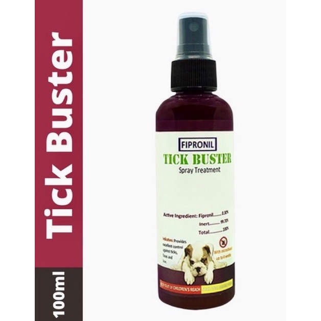 100ml Tick Buster Anti Tick Fipronil Spray Treatment Anti Fleas and ...