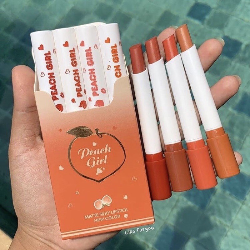 J&r Thailand Original Tanako Peach Lipstick 4color Long Lasting Matte ...