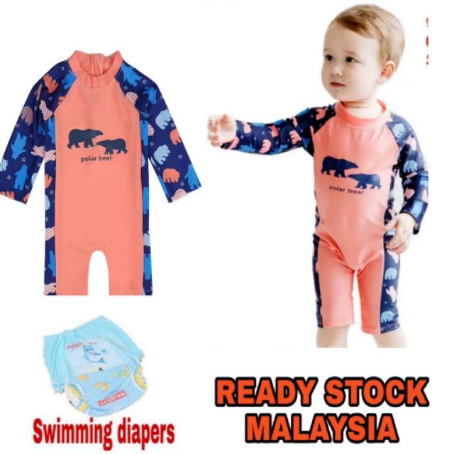 KIDS Swimsuit Baju Renang swimming suit swimming | Shopee Philippines