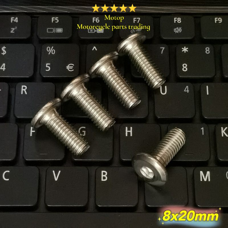 Motorcycle stainless disc bolt 8x20mm - ( Per pc ) | Shopee Philippines