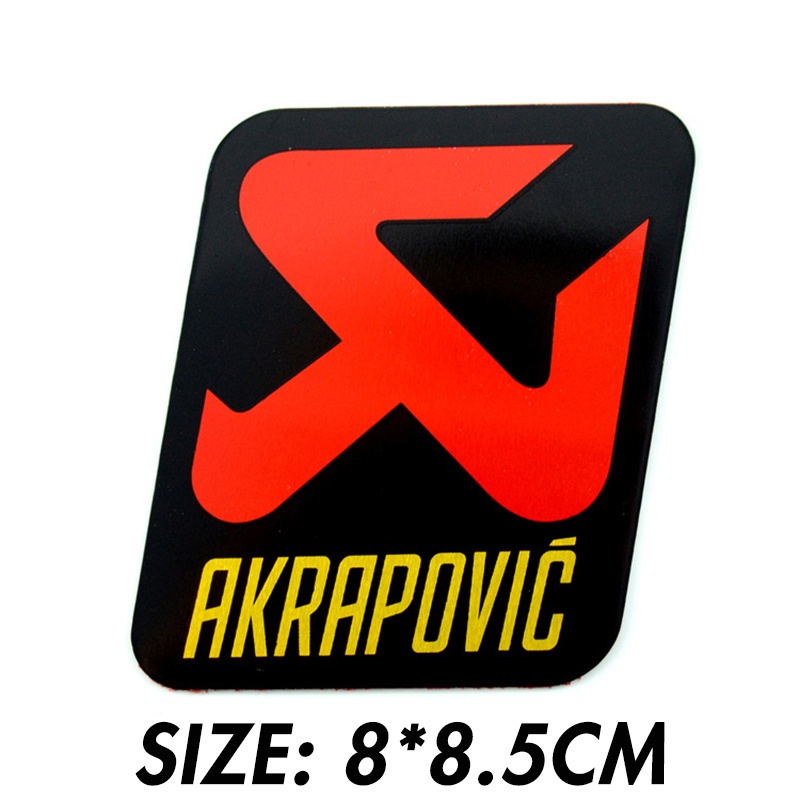 Akrapovic Exhaust Pipe Sticker Heat Resistant 3D Aluminium Material ...
