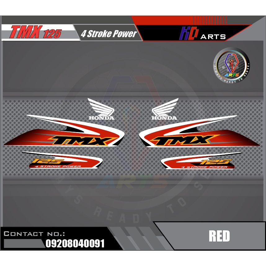TMX 125 Decals "4 Stroke Power" : Customized Motorcycle Decals ...