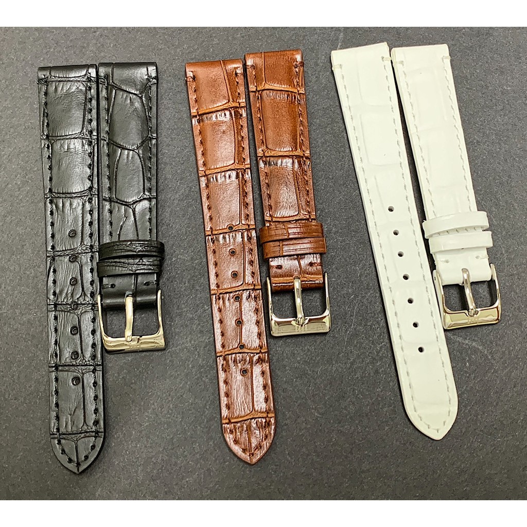 High Quality Croco pattern Leather Watch Strap Tali Jam (14mm,16mm,18mm ...