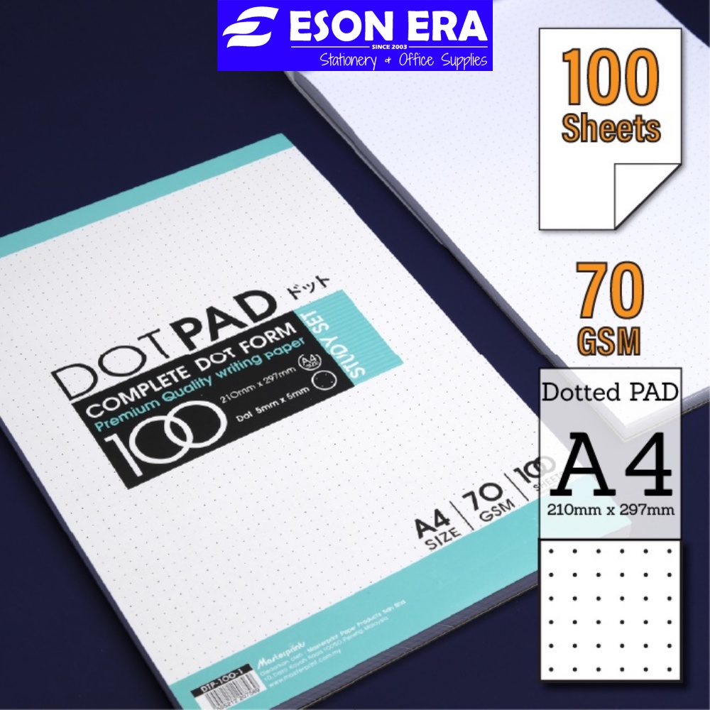 Masterprint Test Pad A4 70gsm 100sheets Exam Pad ( Line / Dotted / Grid ...