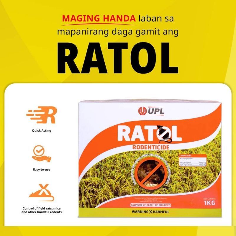RATOL RODENTICIDE RAT KILLER (10g per sachet) | Shopee Philippines