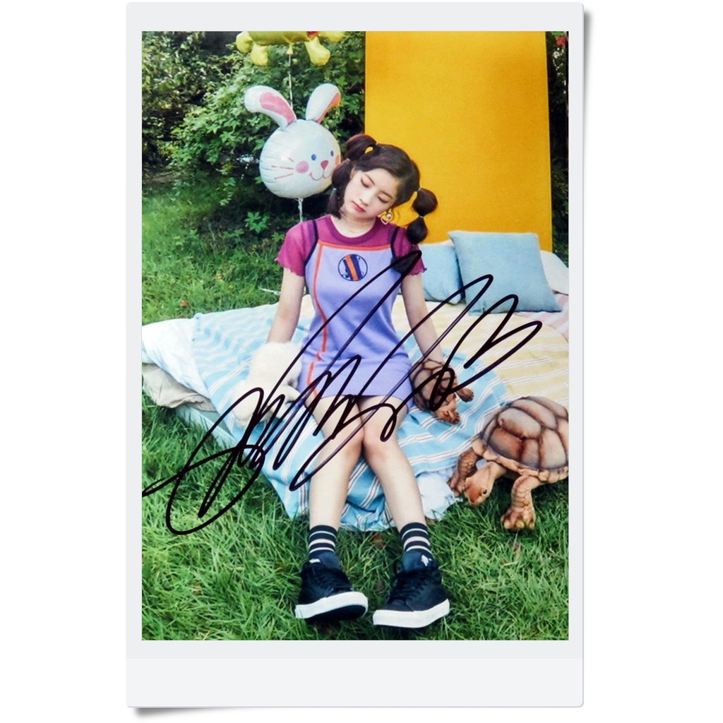 signed TWICE Kim DaHyun Da Hyun autographed photo k-pop | Shopee ...
