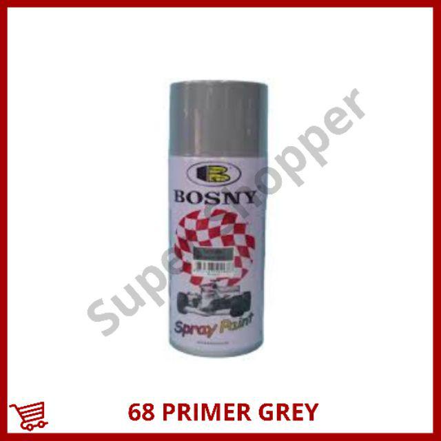 #68 Primer Grey - Matte - Bosny Spray Paint 400cc | Shopee Philippines
