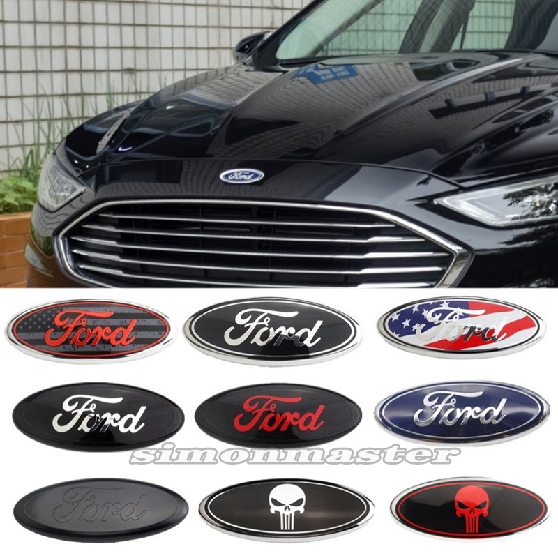 17.5X7.3cm 22.5X8.9cm Modified ABS Car Front Hood Emblem Sticker Auto ...