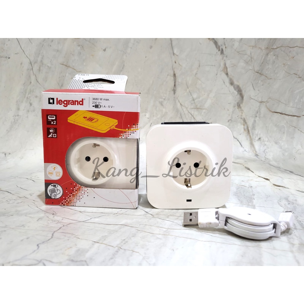 Legrand TArde Plug + 2 Port USB / Legrand Socket + 2 Port USB | Shopee ...
