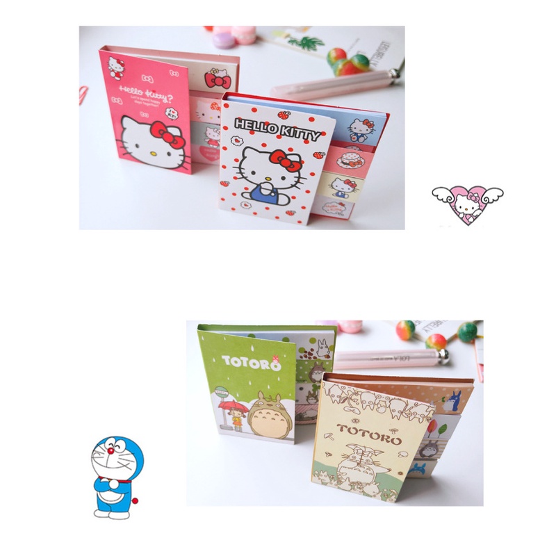 100 sheets kitty cat/Totoro/Doraemon sticky note Cute cartoon animal ...