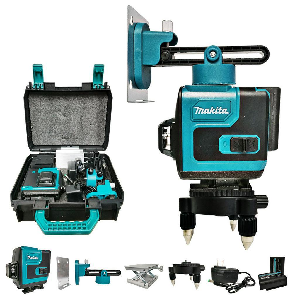 Makita 12 Line Laser Level Green Light Self-Leveling 360° Rotary Cross ...