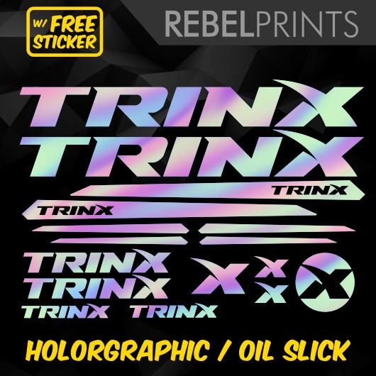 TRINX Holographic / Oil Slick Bike Vinyl Sticker Decal for Mountain ...