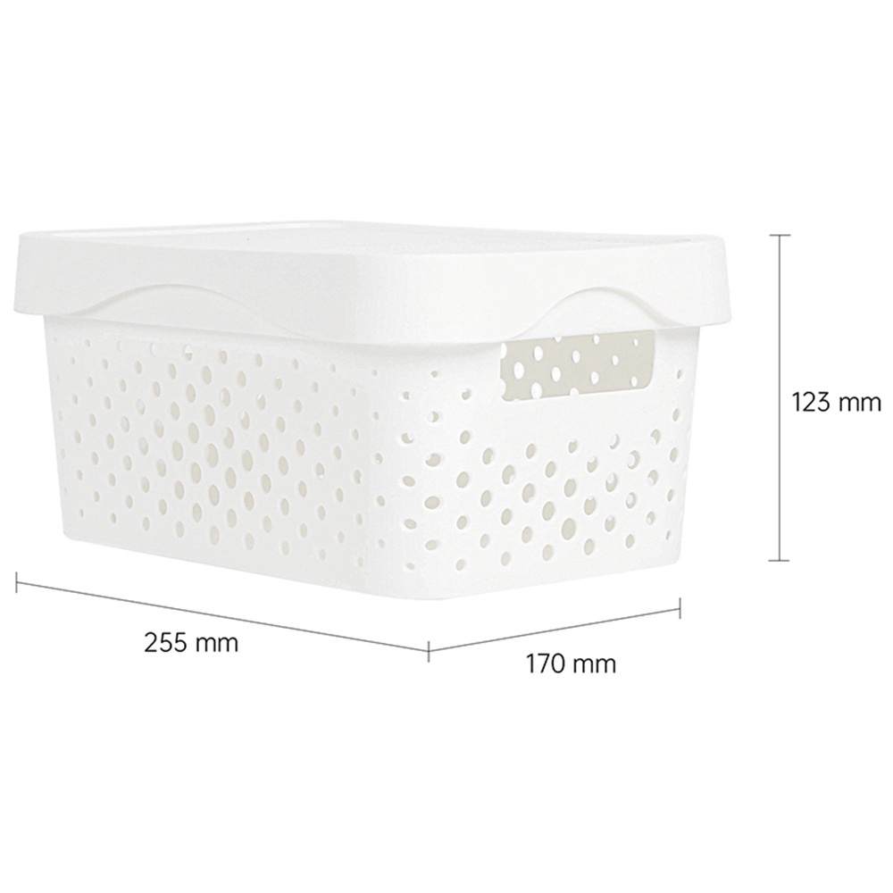 Vusign by Deli Storage Box Stackable Basket Bin with Lid Space Saver ...
