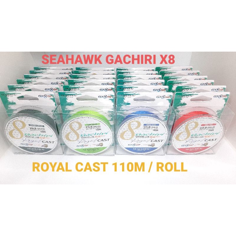NEW!! SEAHAWK GACHIRI X8 ROYAL CAST BRAIDED LINE 110 METER LONG | Shopee Philippines