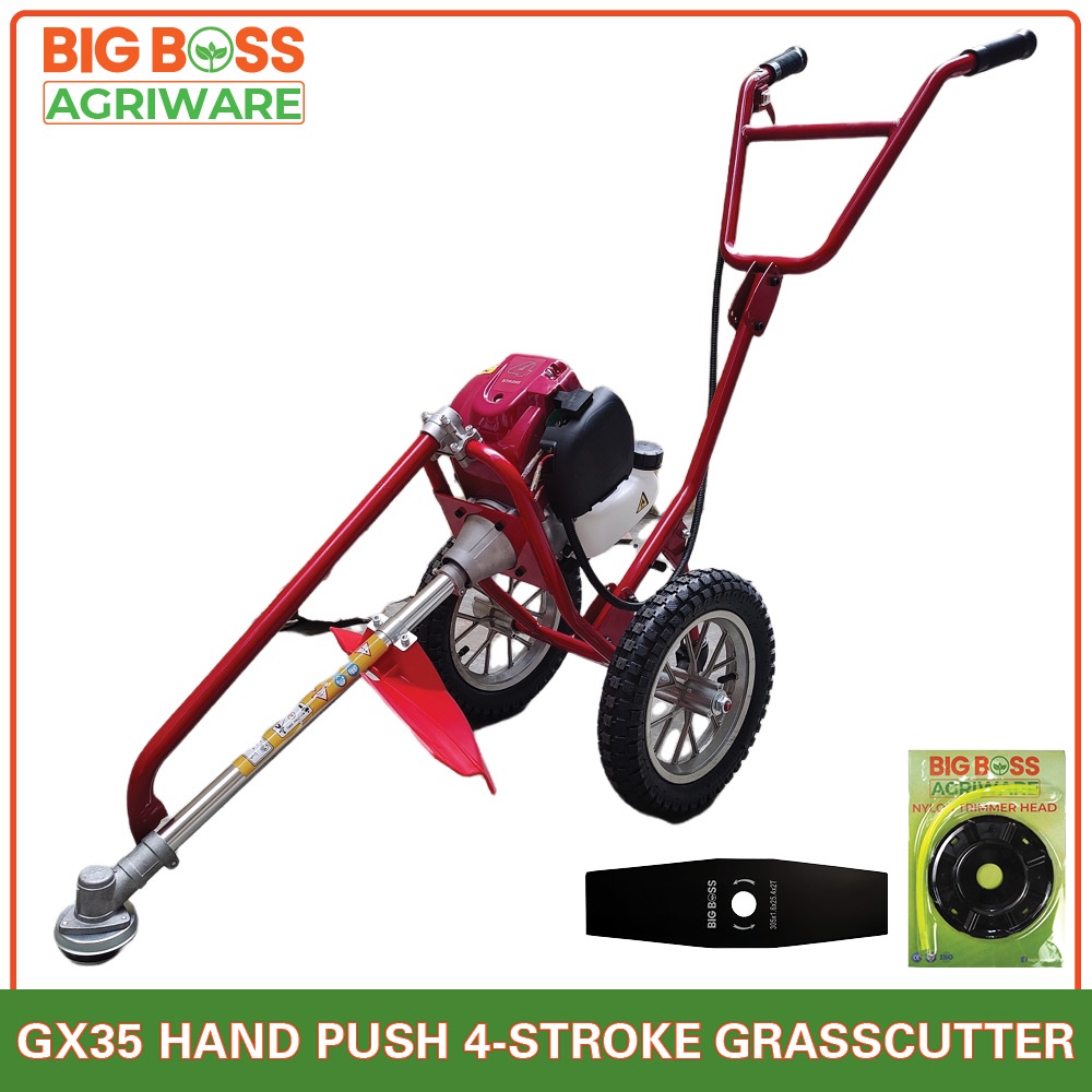 BBA GX35 [35.8cc] 4-Stroke Gasoline Hand Push Lawn Mower / Grasscutter / Brush Cutter | Shopee ...
