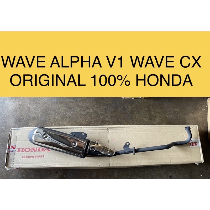 WAVE ALPHA V1 EXHAUST MUFFLER ASSY EKZOS 100% HONDA FOR WAVE ALPHA V1 ...