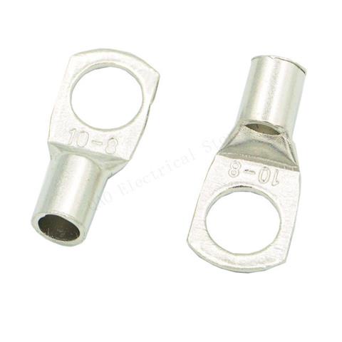 10PCS SC10-6 10-8 10-10 Copper Cable Lug Kit Bolt Hole Tinned Cable ...