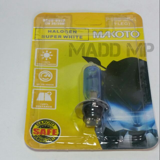 Makoto Motorcycle headlight bulb halogen 12v 35watts wave125/tmx/beat ...